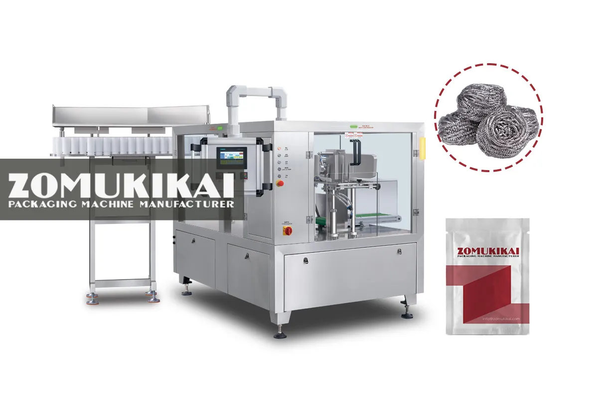 Steel scrubber packing machine | ZOMUKIKAI Solutions
